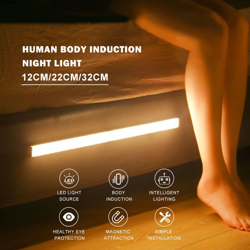 Motion Sensor Night Light Wireless Led Light Usb Rechargeable Wardrobe ...