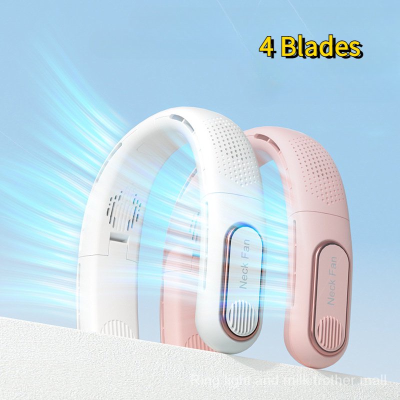 JAPAN PREMIUM Foldable 5000mAh Portable Neck Cooling Fan Bladeless USB ...