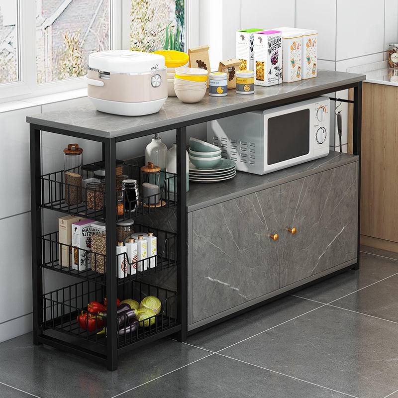Kitchen storage rack floor multi-layer locker multi-function cabinet ...