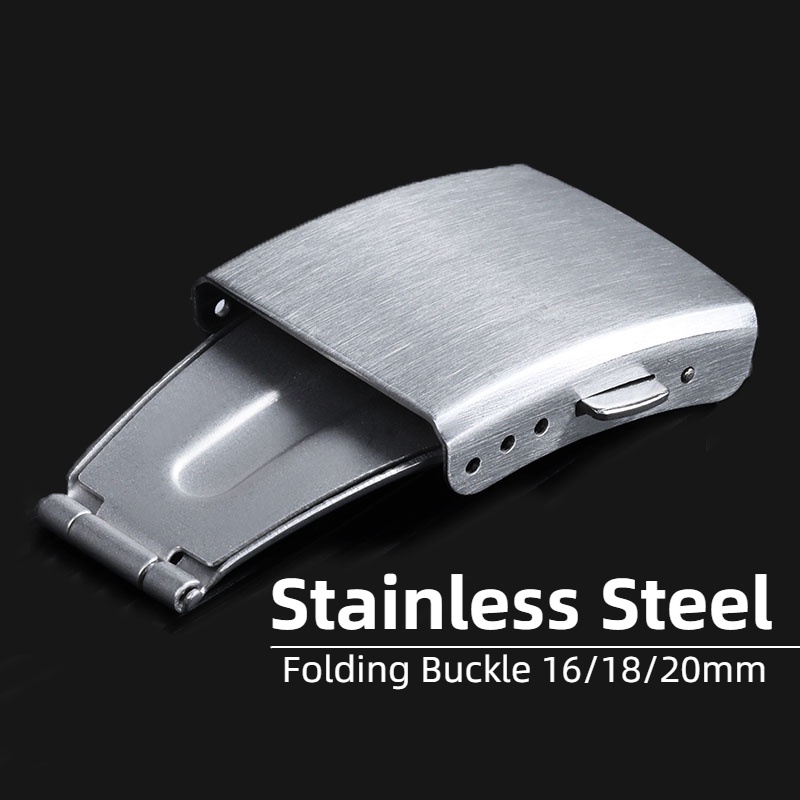 Metal Folding Buckle 16mm 18mm 20mm Stainless Steel Watch Butterfly ...