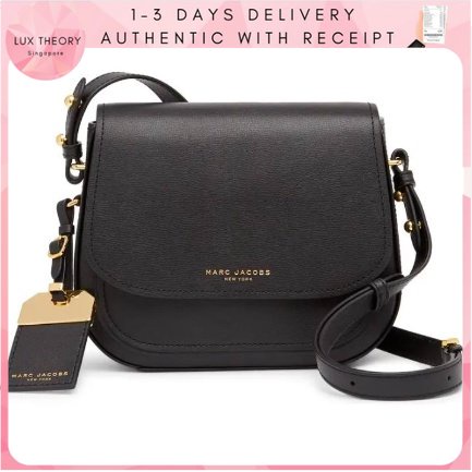 INSTOCK Marc Jacobs Mini Rider Leather Crossbody Bag In Black | Shopee ...