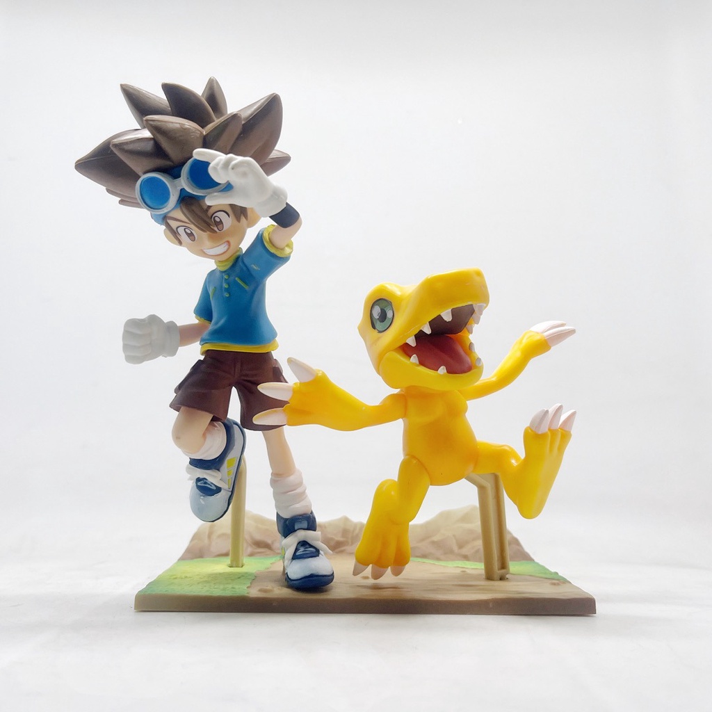 Digimon Adventure Yagami Taichi Pvc Figure Anime Agumon Action Figure ...