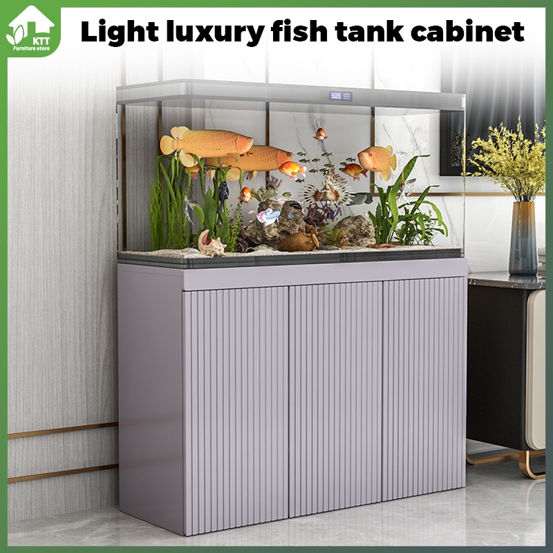 Fish tank cabinet light luxury living room small and medium-sized ...