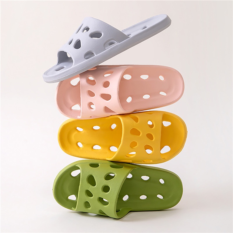 Simple Fashion House, Bathroom, And Office Slippers With Drainage Holes ...