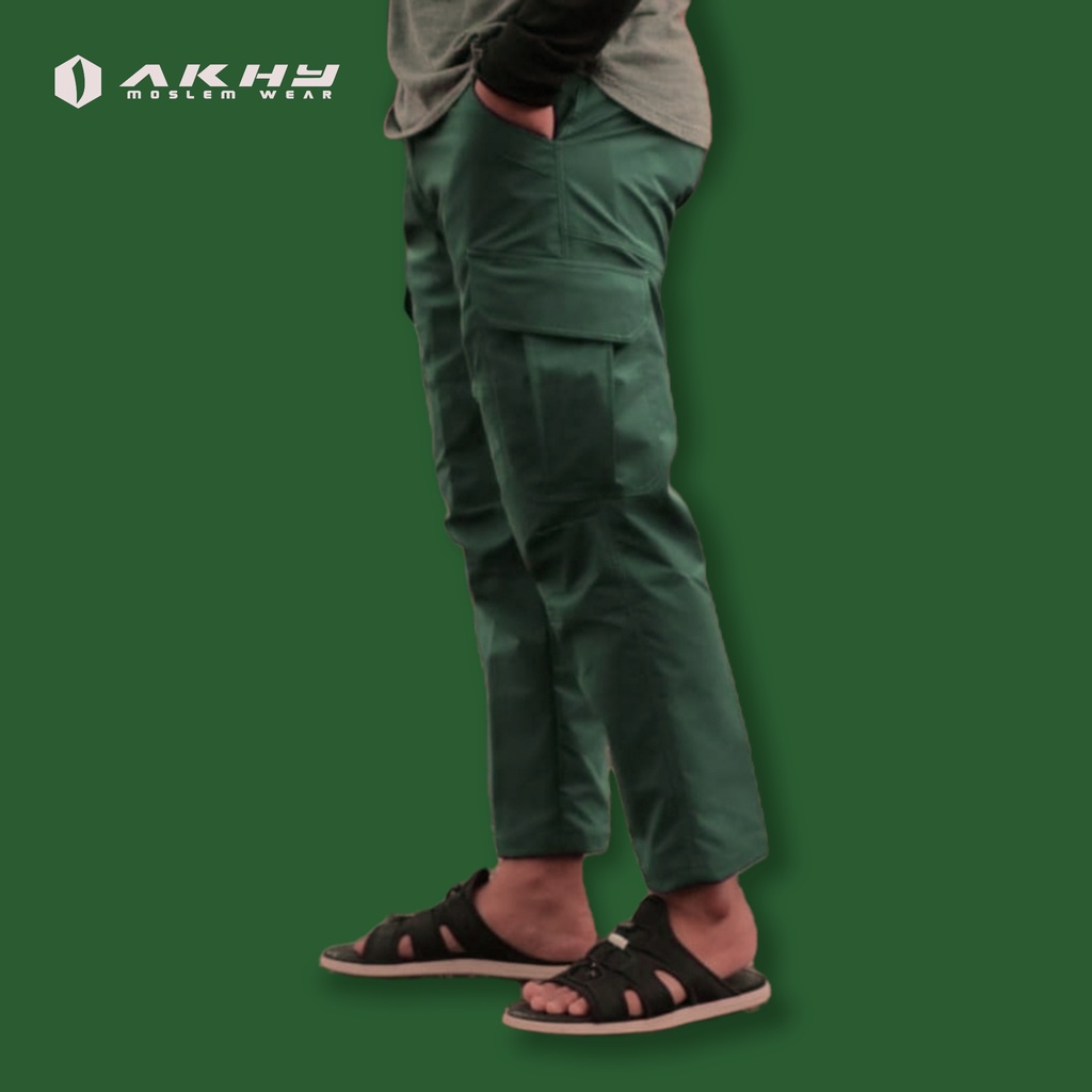 Sunnah Pants CARGO Long Pencil ARMY Color AKHY Brand | Shopee Singapore