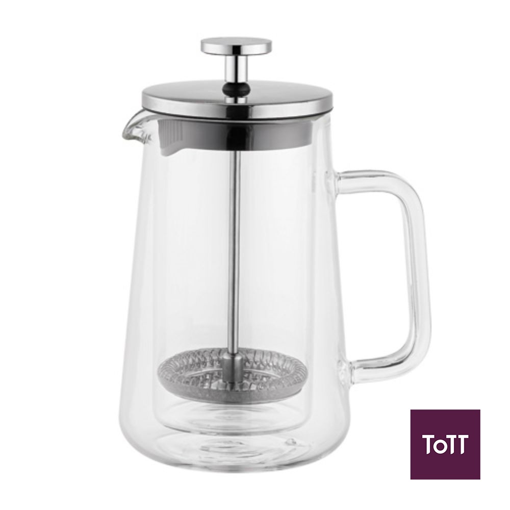 Aramoro Borosilicate Double Wall Glass Coffee & Tea Plunger With Glass ...
