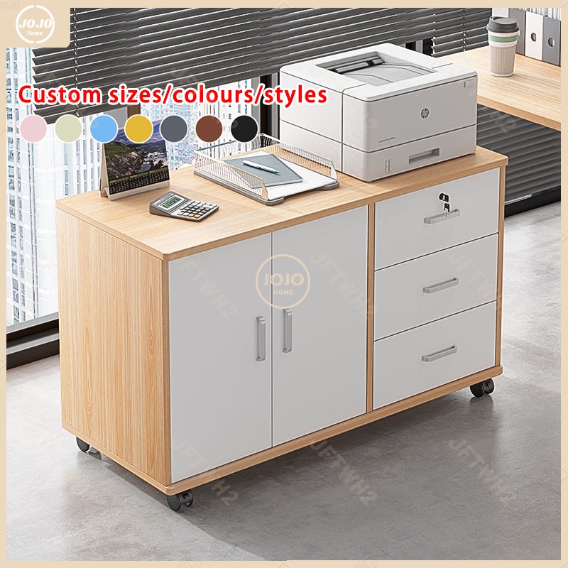 Printer cabinet office file side cabinet with locking drawers low ...