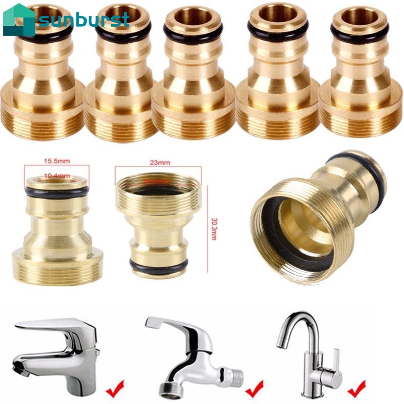 Irrigation Connector Watering Spray Kitchen Hose Adapters Solid Brass ...