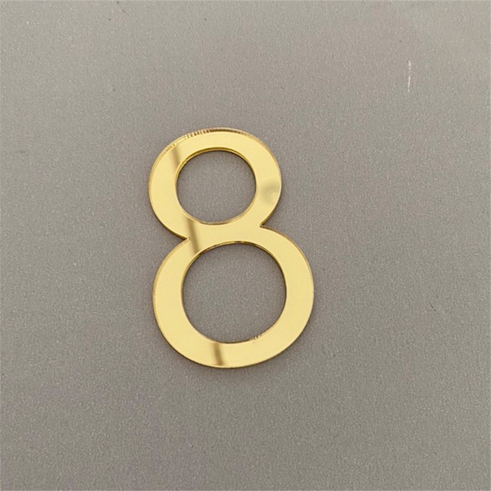 10Pcs Self-adhesive 3D Numeral Plate Plaque Sign Gate Digits Number Tag ...