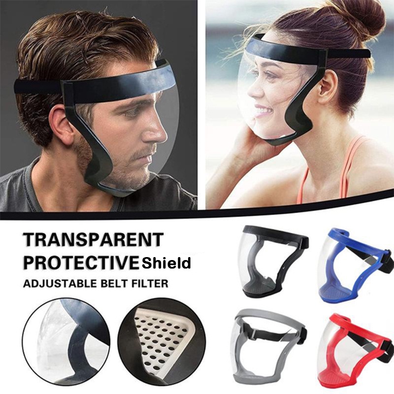 Transparent Full Face Glass Reusable Dustproof Anti-fog Mask HD Safety ...