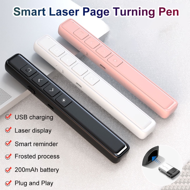 Presentation Clicker Wireless Presenter Pointer N35 RF 2.4GHz PPT Slide ...