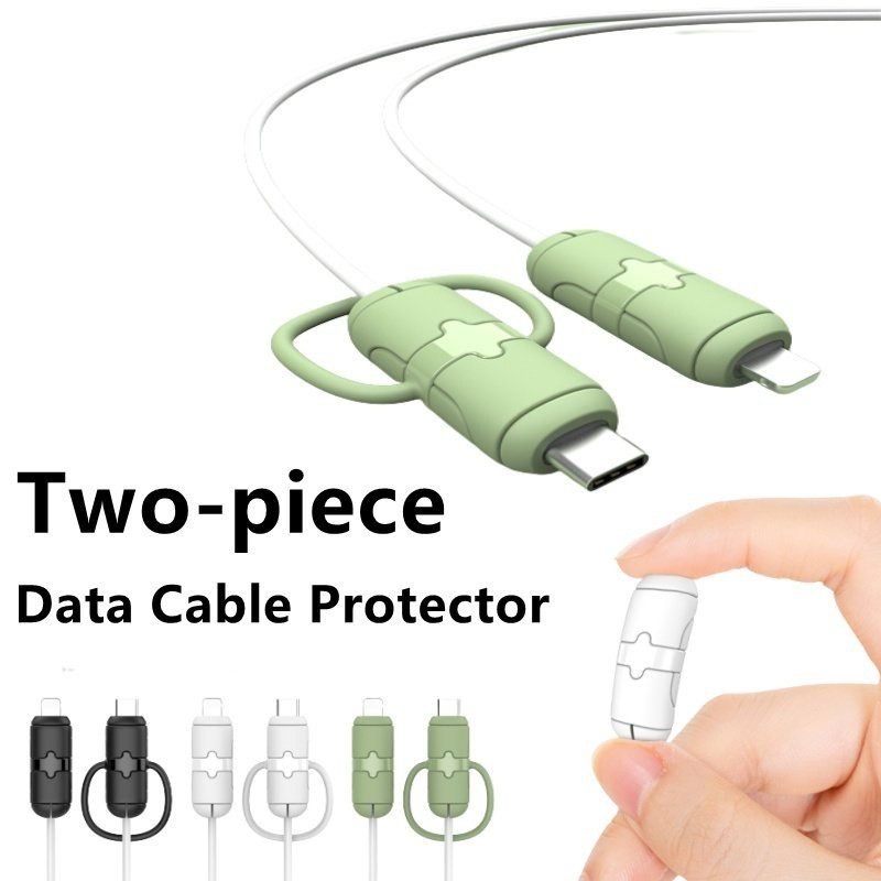 Anti-damage Portable Cute Soft Silicone Charging Cable Bitter Light ...