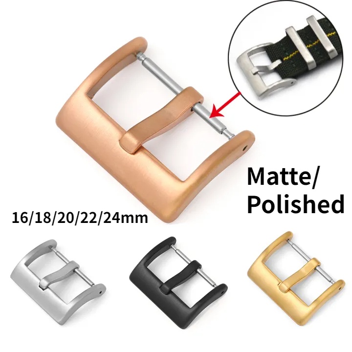 Solid Metal Watch Buckle Clasp Accessories Watchband Strap Buckles 16mm ...