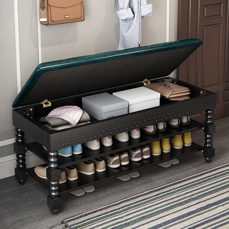 Storage Benches Foldable Stool Space Home Sofa Upholstered Seat Bench ...