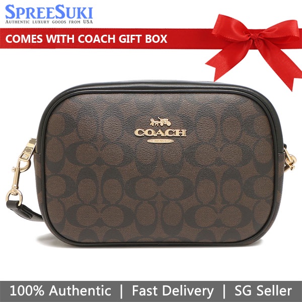 Coach Handbag In Gift Box Crossbody Bag Jamie In Signature Canvas ...