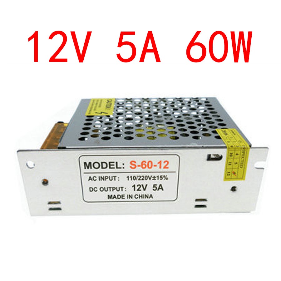AC/DC 12V 5A Power Supply 60W Led 12vdc Switching Power Supply, Led ...