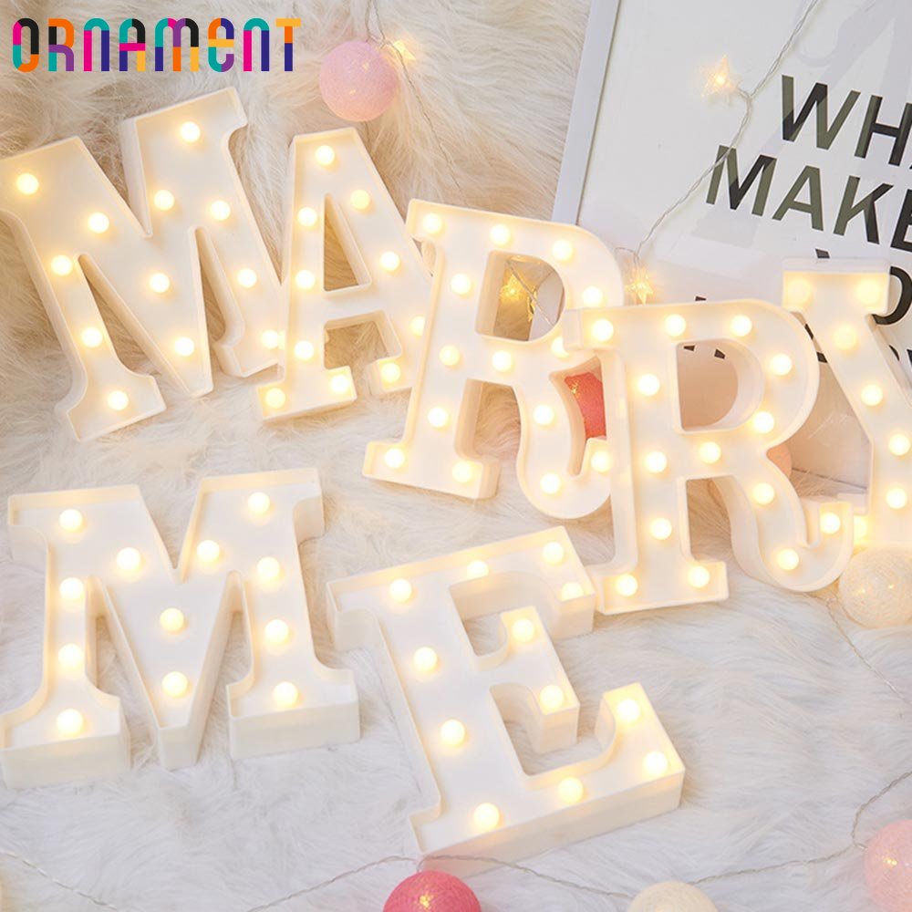 3D Indoor Decoration LED Night Lamp /26 Alphabet Letter Wall Hanging ...