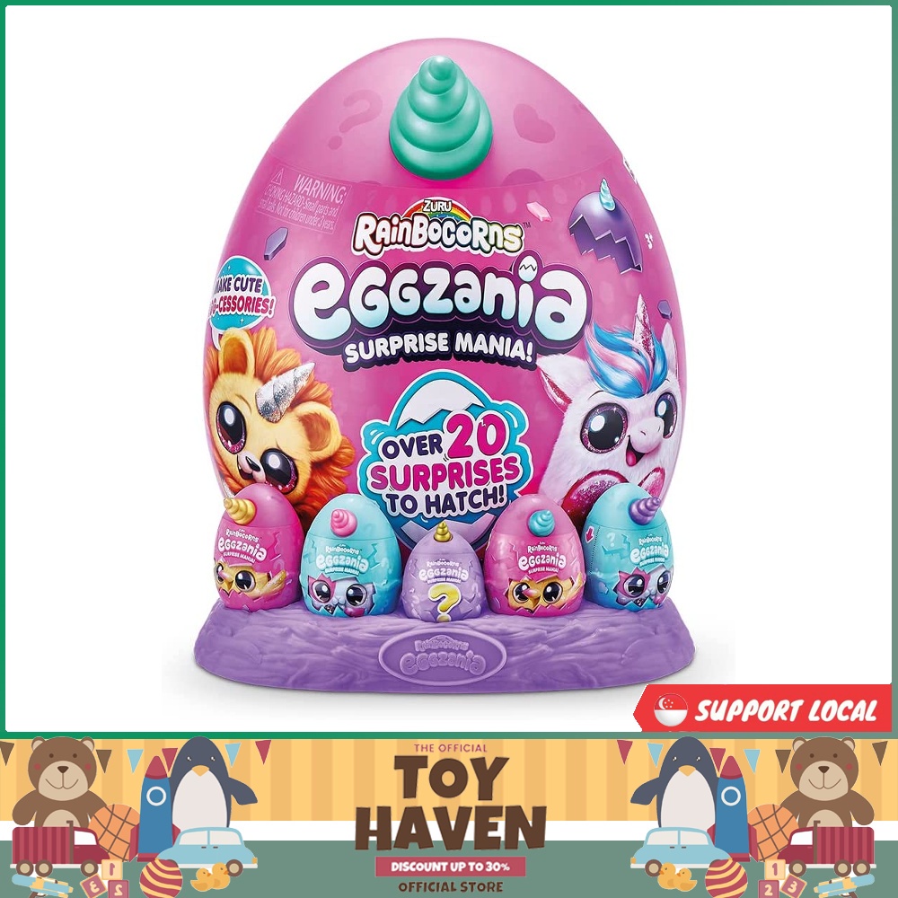 [sgstock] Rainbocorns Eggzania Surprise Mania by ZURU - Mystery Egg ...