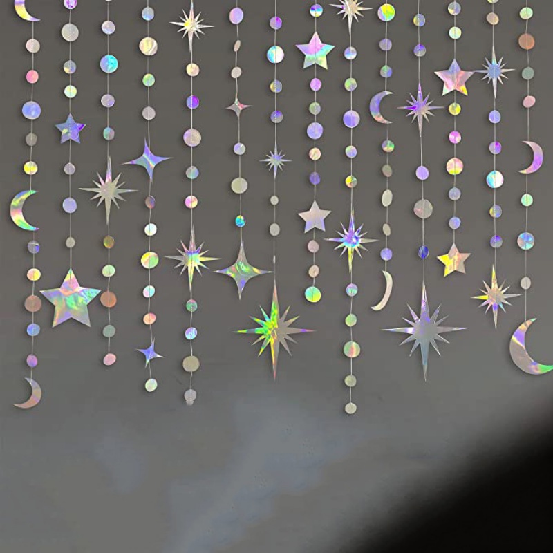 Ready Stock Happy Ramadan 4M Ramadan Decorations Iridescent Star Moon ...