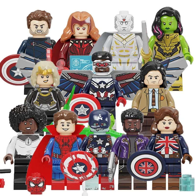 Zombie Captain Spider Wanda Vision America Man Star-Lord Super Heroes ...