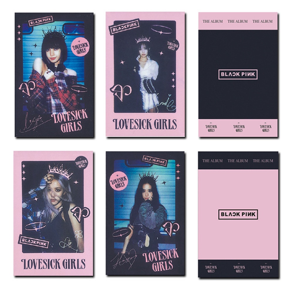 4pcs/set BP Album Photo Photocards JENNIE JISOO LISA ROSE Lomo Cards BP ...