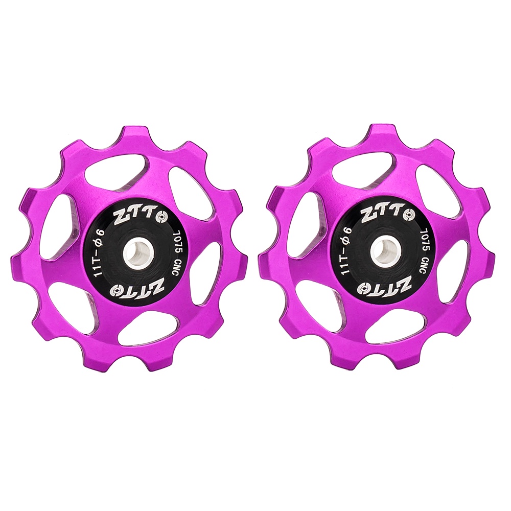 ZTTO 2PCS MTB Bicycle 11T Rear Derailleur Jockey Wheel 11T Steel Bearing Pulley AL7075 CNC Road ...