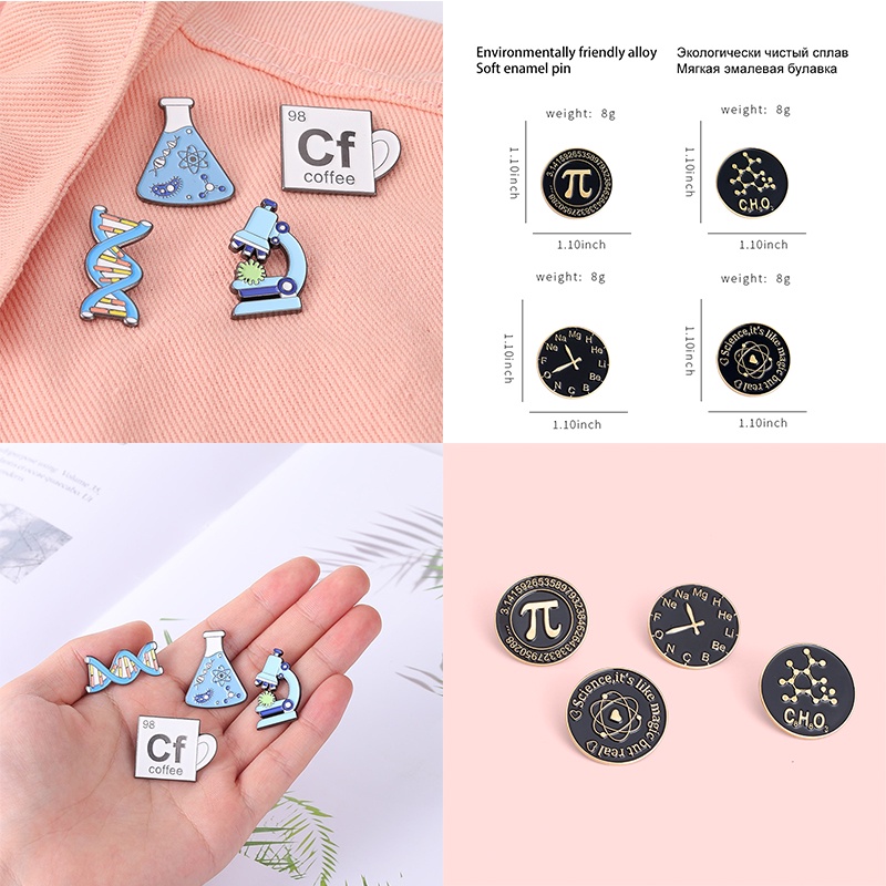 Cartoon Science Is Real Enamel Pin Cute Math Chemical Molecular ...