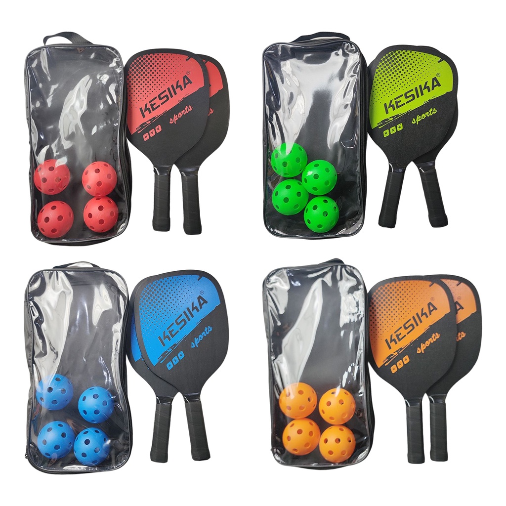Carbon Fiber Pickleball Racquet Honeycomb Composite Paddles 4 Balls ...