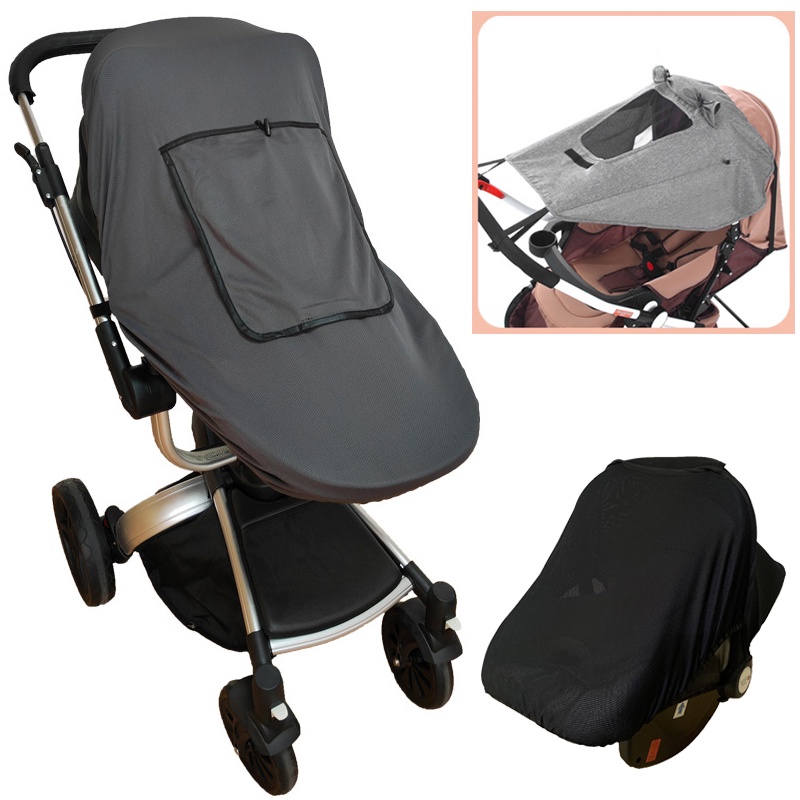 Baby Stroller Rag Shade Blocks UV UVB Sun Rays Cover Car Awning tent ...