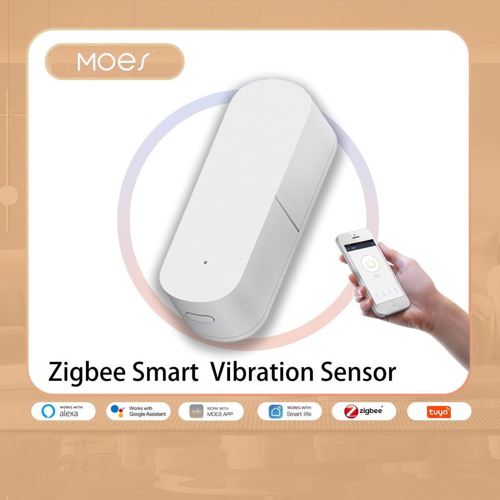 MOES Zigbee Smart Vibration Sensor Detection,Tuya Smart Life APP ...