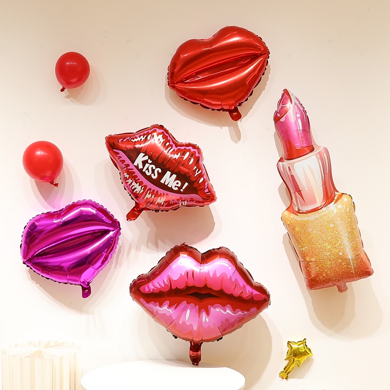 18 inch Lips lipstick balloon wedding decoration balloon children ...