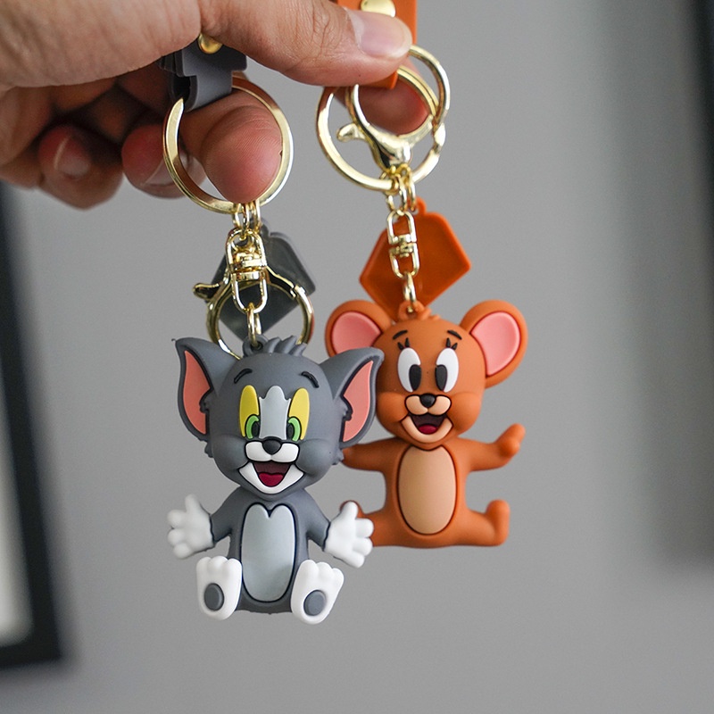Ossayi Cartoon Keychain Tom and Jerry Key Chain Key Rings for Women Bag ...