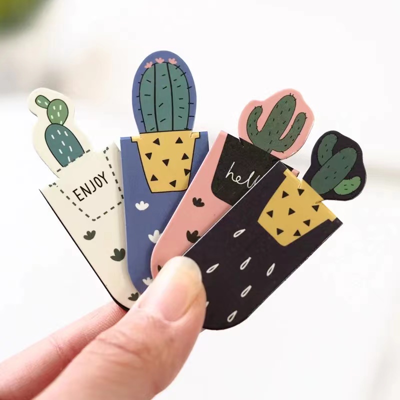 3 Pcs Fresh Cactus Succulent Plants Magnetic Bookmarks Books Marker Of ...