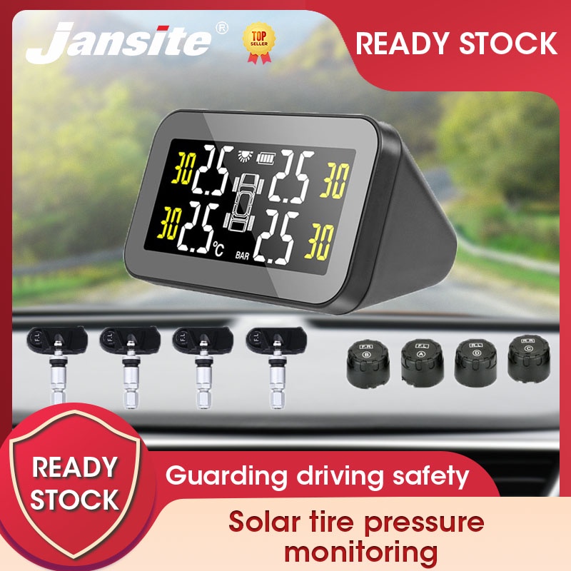 Jansite Car TPMS Large Color Screen Tire Pressure Monitoring System ...