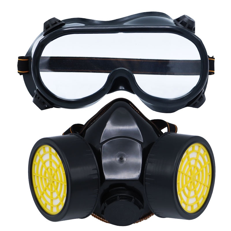 (Ready Stock)Activated carbon double canister gas mask eye mask 2 sets ...