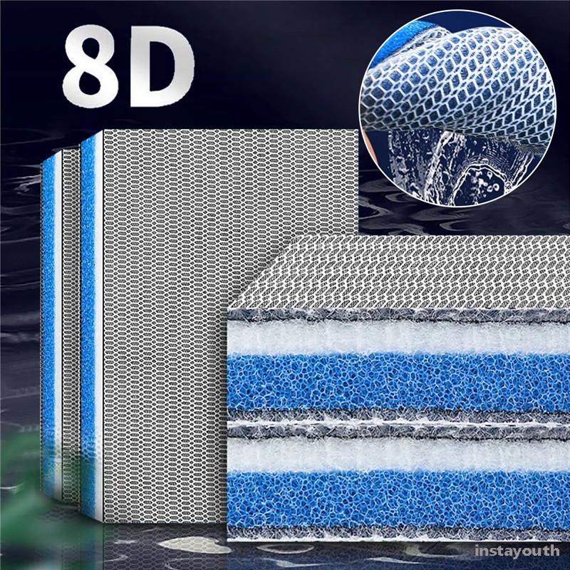 8D 8 Layers Aquarium Fish Tank Filter Sponge No Glue Foam Biochemical ...