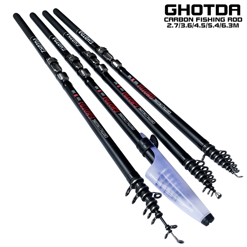 Ghotda Telescopic Portable Fishing Rod 2.7m 3.6m 4.5m 5.4m 6.3m Travel ...