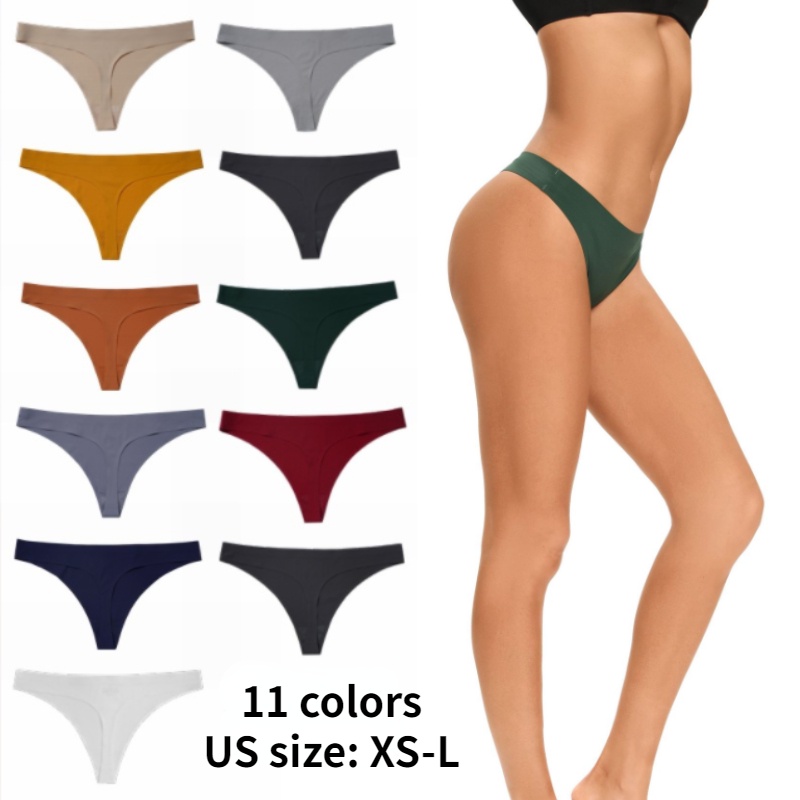 Womens Underwear T Back Seamless Panties G Strings Panty Ice Silk