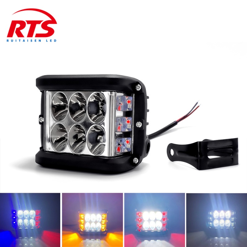 Three-sided luminous LED work lights 36W herdsman spotlights red and ...