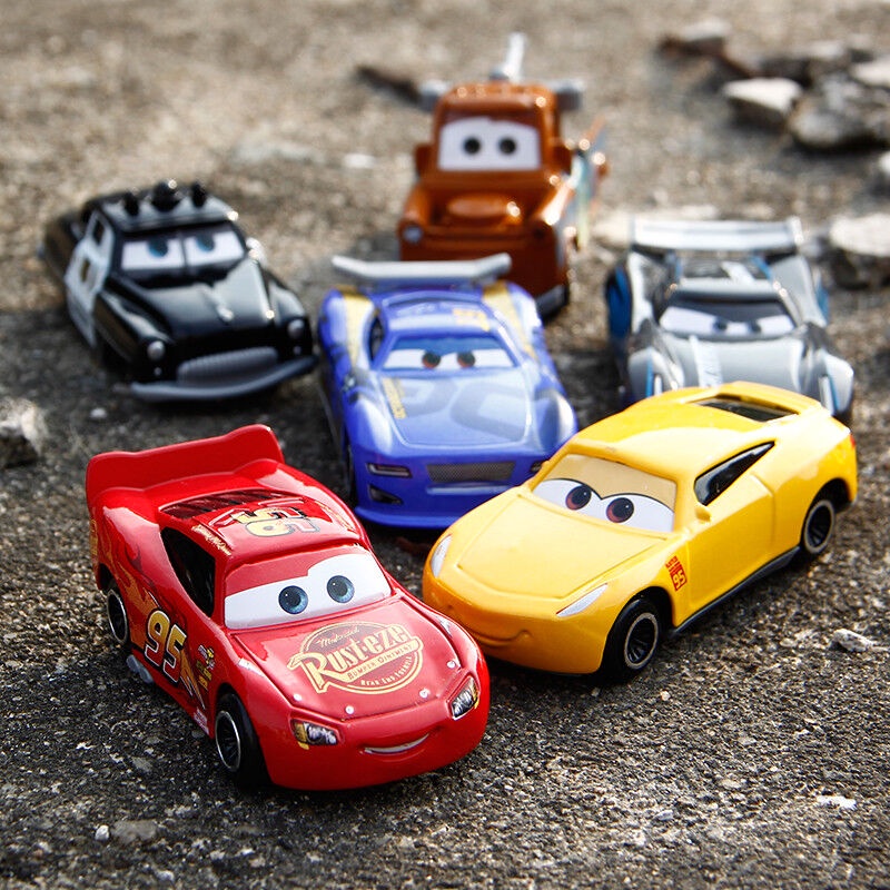 6PCS Pixar Cars Movie Toys 2 3 McQueen Mater Chick Hicks Cruz Sheriff ...