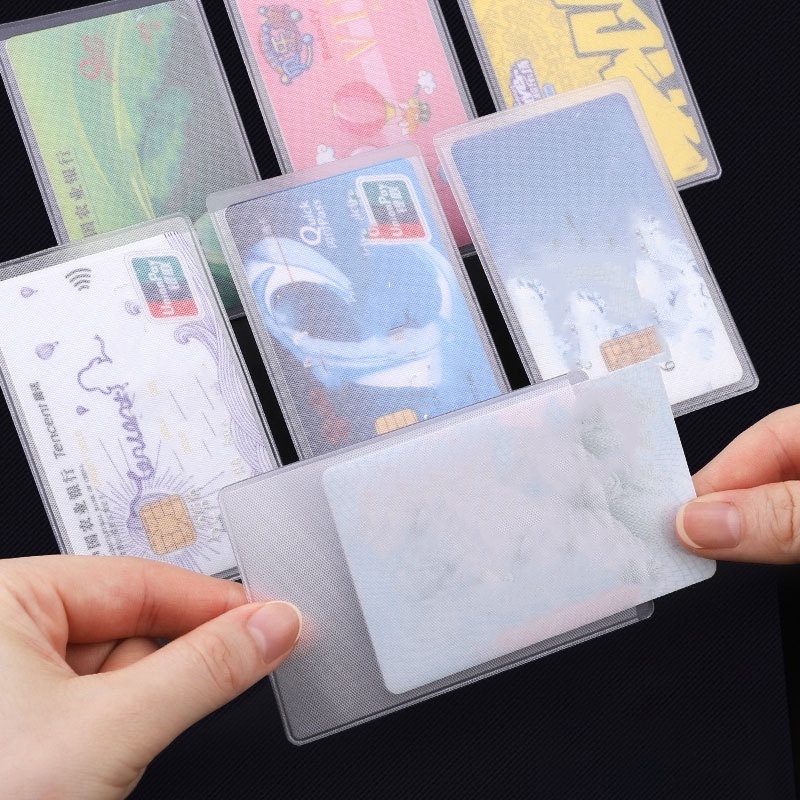 10Pcs Waterproof PVC Transparent ID Cards Holder Cover / Plastic ...