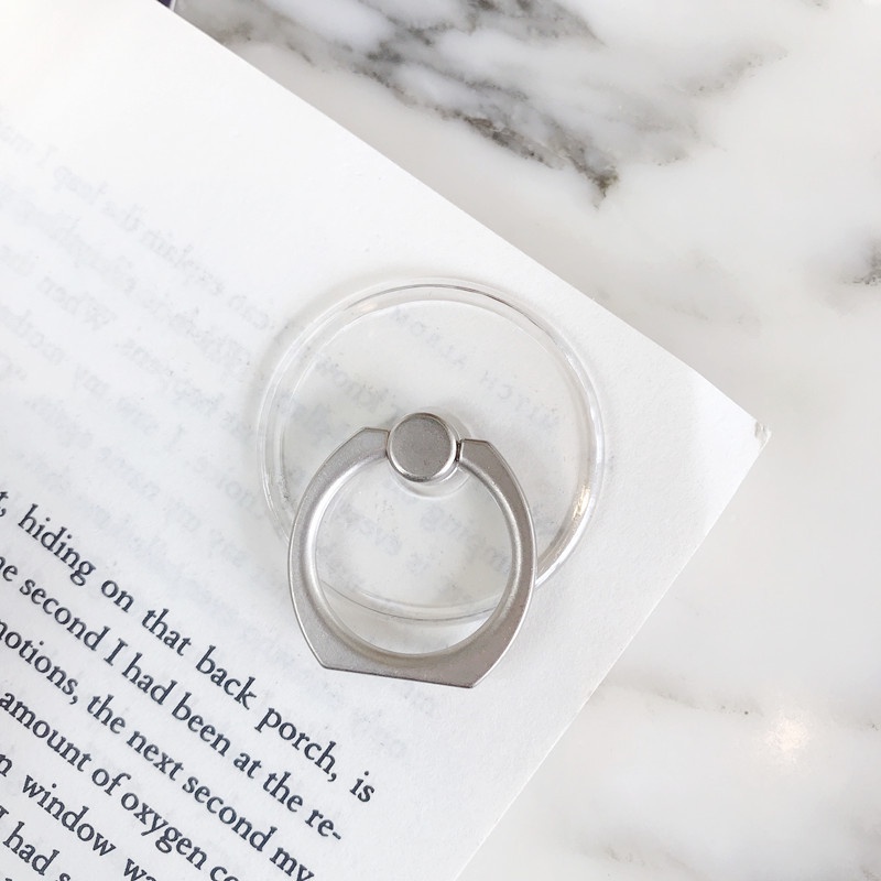 Creative transparent metal ring mobile phone bracket PC acrylic ring ...