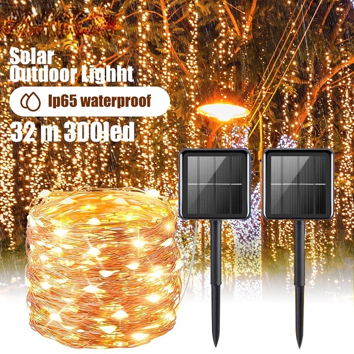 2025 Deepavali Lights Solar LED String Fairy Lights 22M 200led 8Modes ...