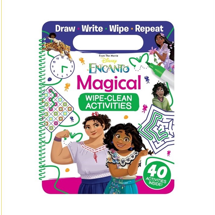 Disney Encanto Wipe Clean Activity Book with Pen for Kids to Draw ...