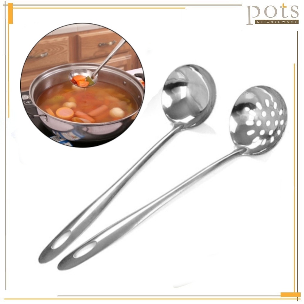 Stainless Steel Steamboat Hot Pot Skimmer Colander Spoon Strainer Ladle ...