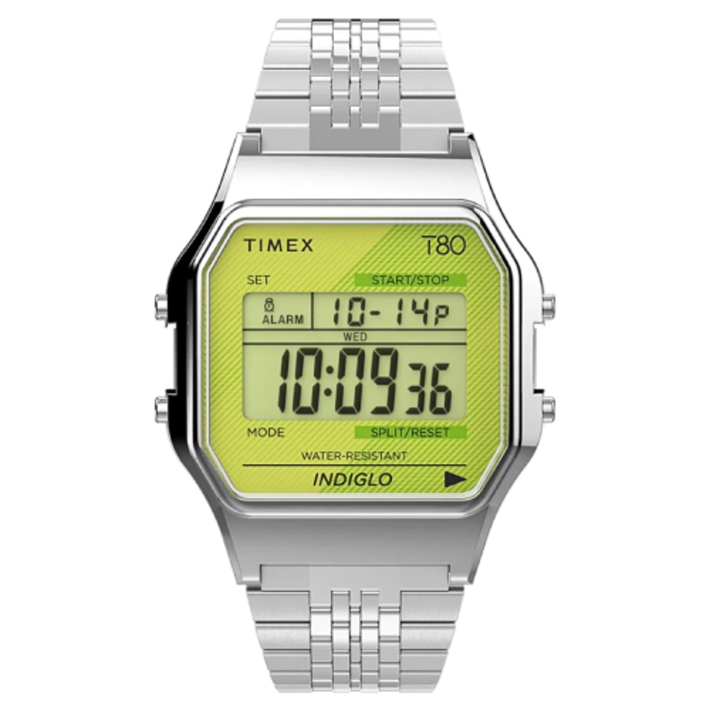 Timex T80 34mm Stainless Steel Bracelet Watch - Green (TW2V19300 ...