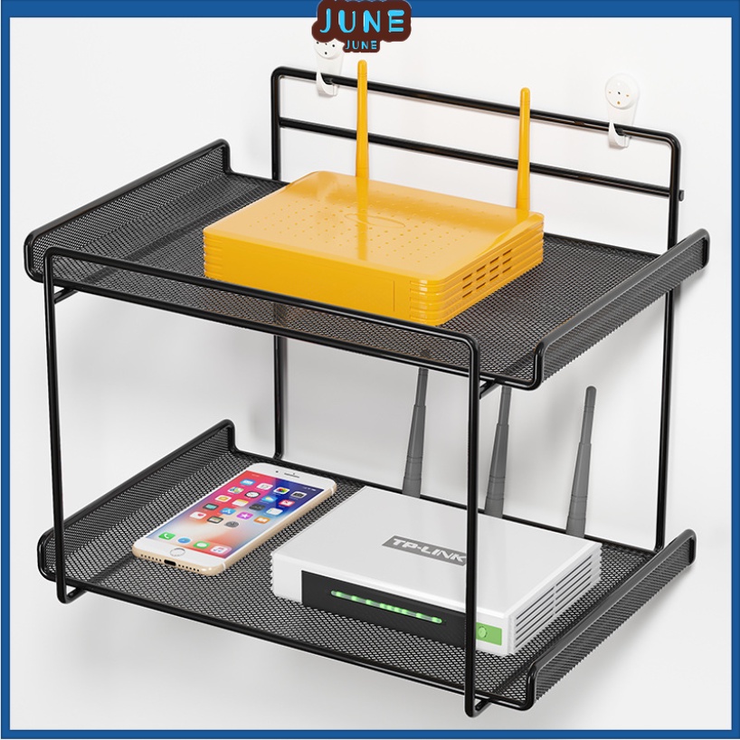 Double Layers Wifi Router Rack Set-top Box Camera Shelf Storage Box ...