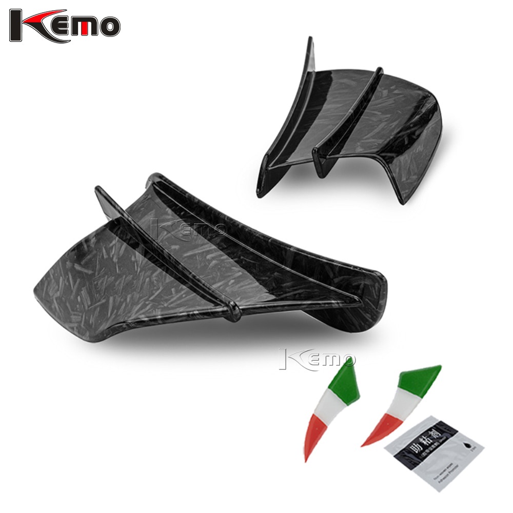 Motorcycle Universal Aerodynamic Spoiler Wing Kit Fixed Winglet Fairing ...