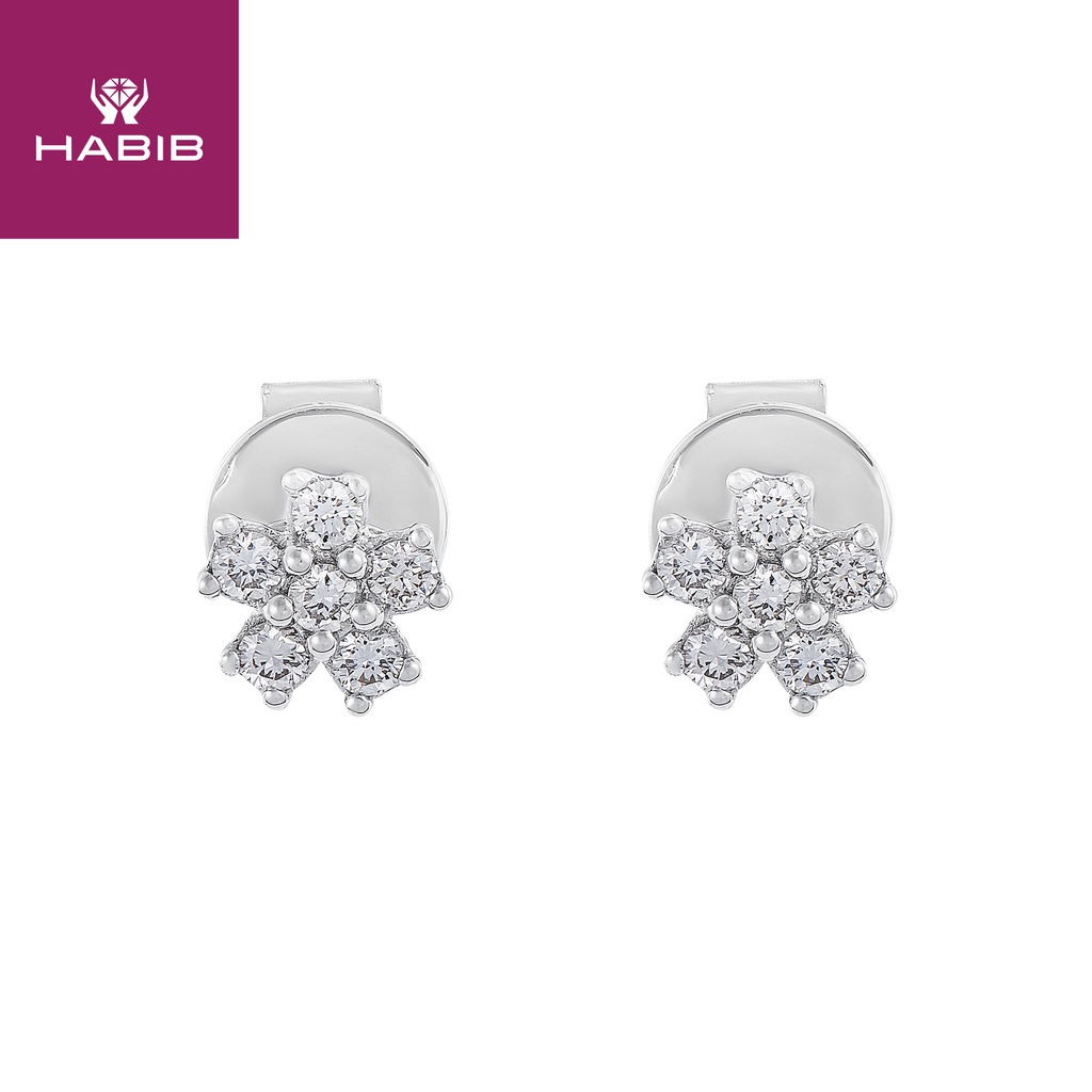 HABIB Diamond in 375/9K White Gold Earring 265491222(E) | Shopee Singapore
