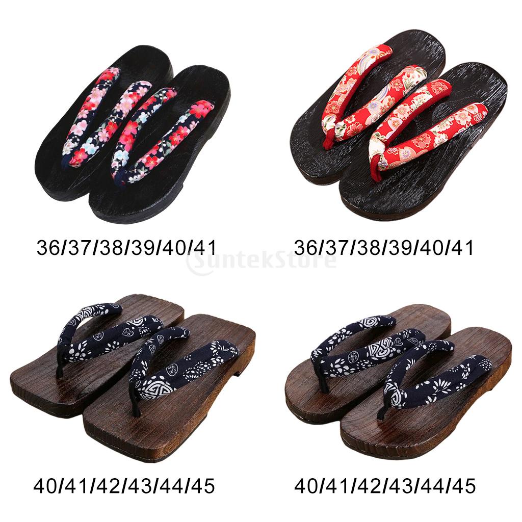 [kesoto1] Japanese Wooden Clogs Comfortable Geta Sandals for Men Women ...